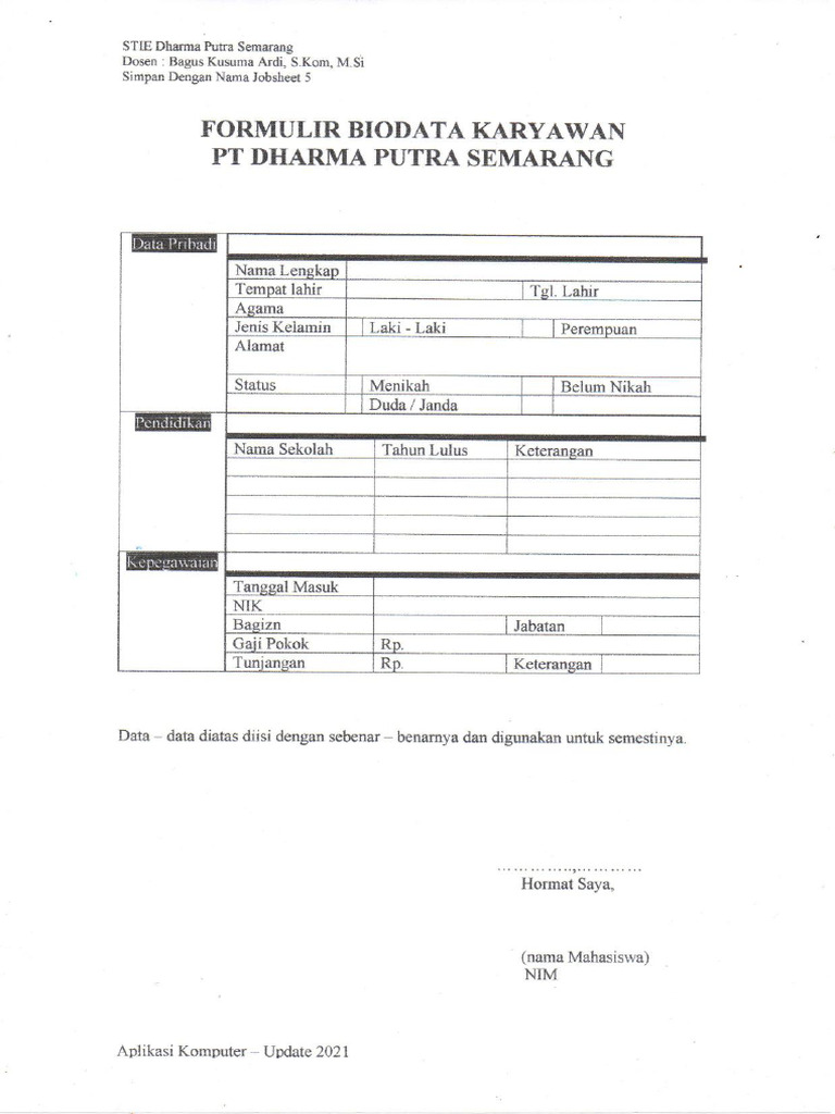 Jobsheet 5 | PDF