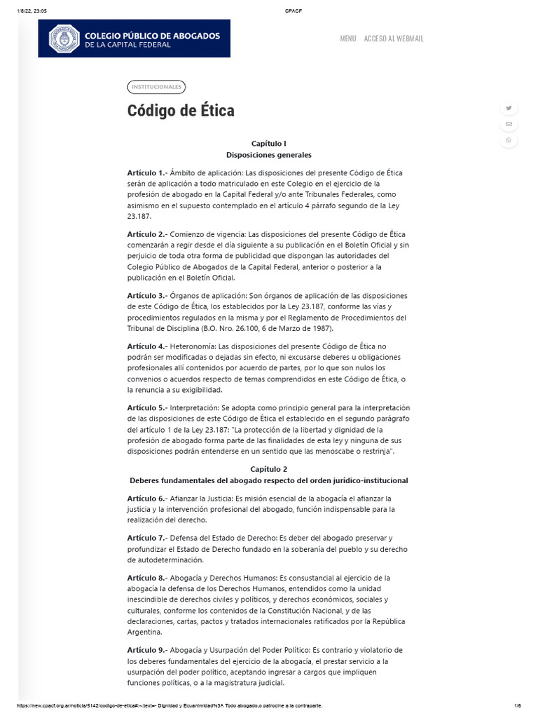 Codigo de Etica | PDF | Disciplinas | Principios éticos