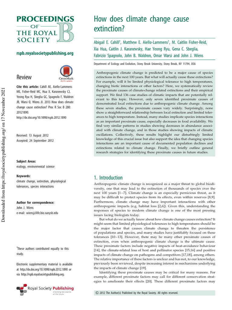 Cahill Et Al., 2013 | PDF | Climate Change | Climate