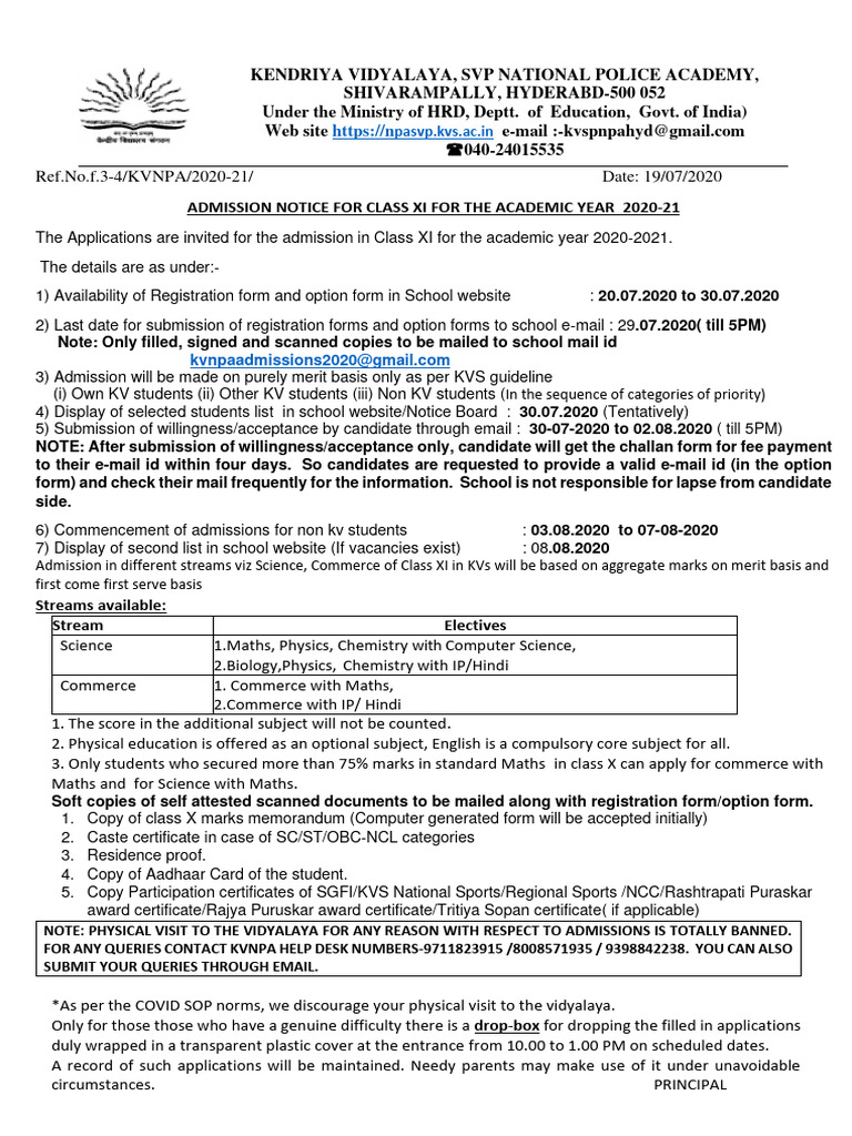 Xi Admission Details and Registration Form 2020 - 2 | PDF