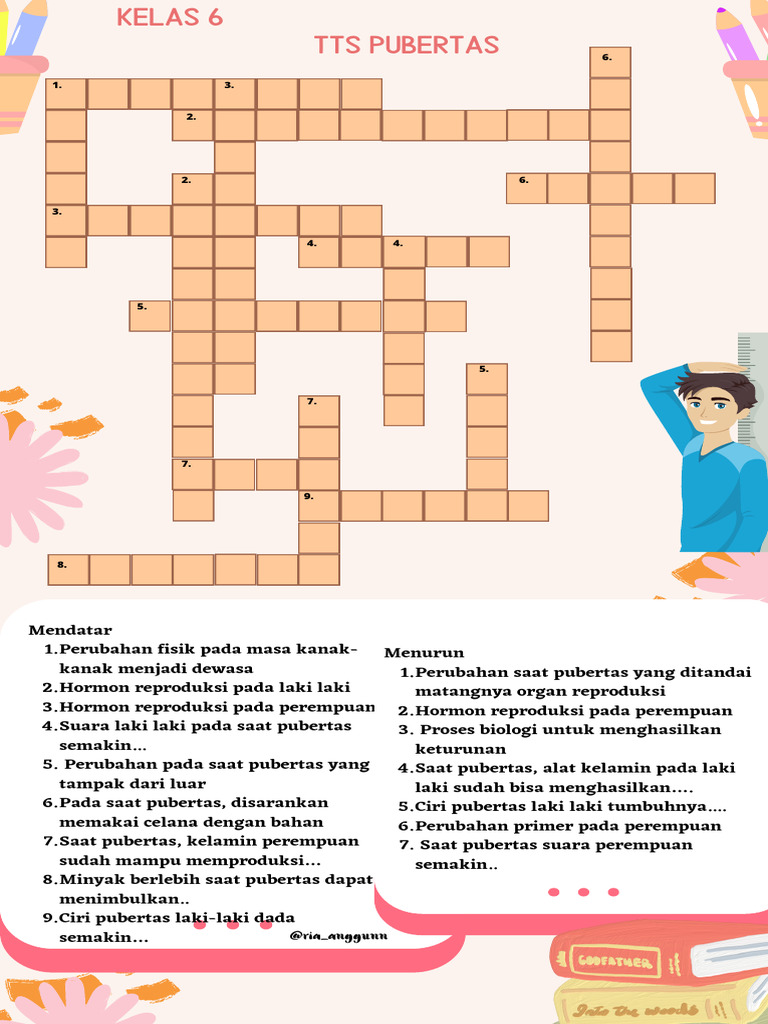 Teka-Teki Silang Pubertas Kelas 6 | PDF