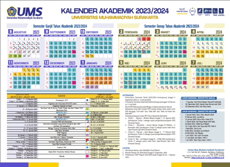 Kalender Akademik Ums 2023-2024 Revisi 18-7-23 | PDF