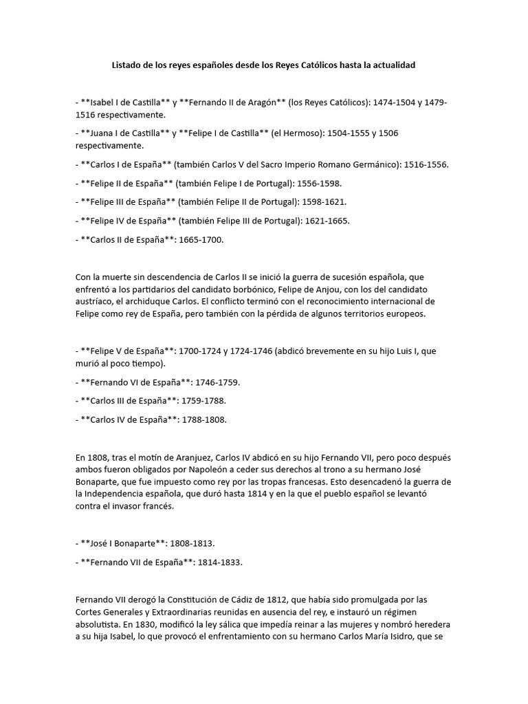 Reyes Españoles | PDF