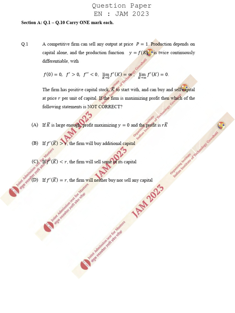 Jam 2023 | PDF | Profit (Economics) | Inflation