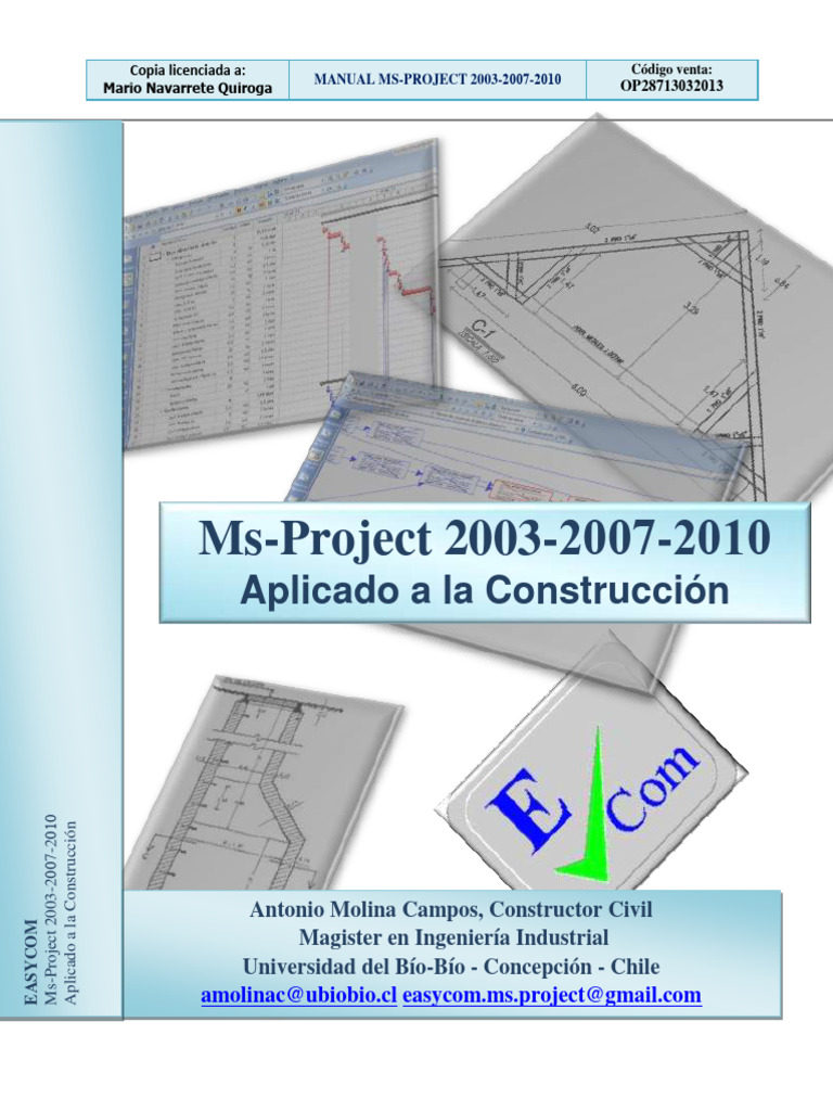 Manual Microsoft Project 2003-2007-2010 | PDF | Tiempo de trabajo | Microsoft Excel