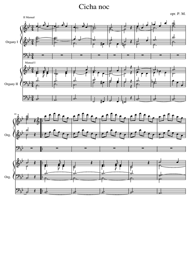 Cicha Noc Na 2 Organów | PDF
