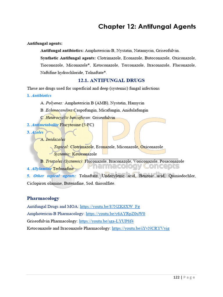 Antifungal Drugs | PDF | Candidiasis | Microbiology