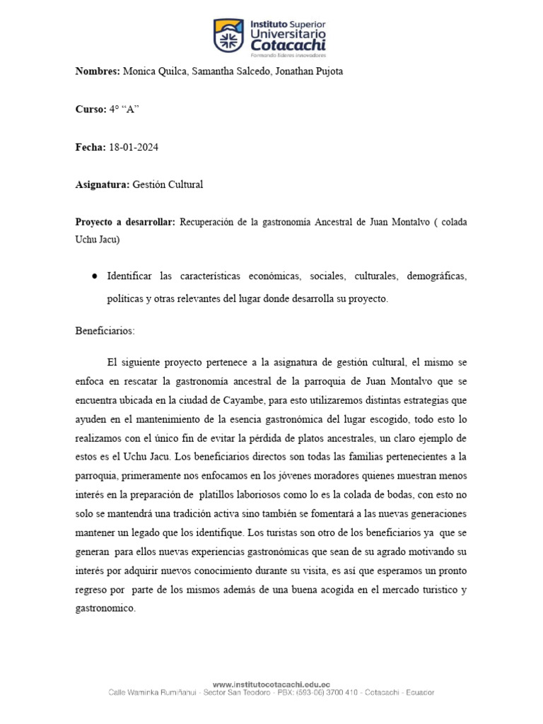 Proyecto de Emprendimiento A2 | PDF | Alimentos