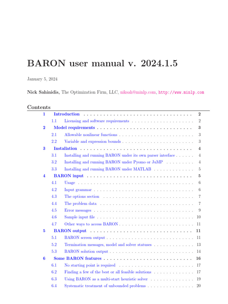 Baron Manual | PDF