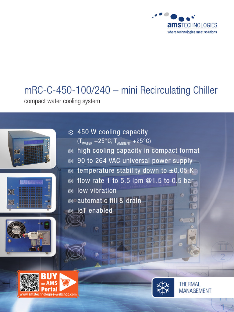 MRC C 450 100 240 Mini Recirculating Chiller AMS Technologies Brochure ...