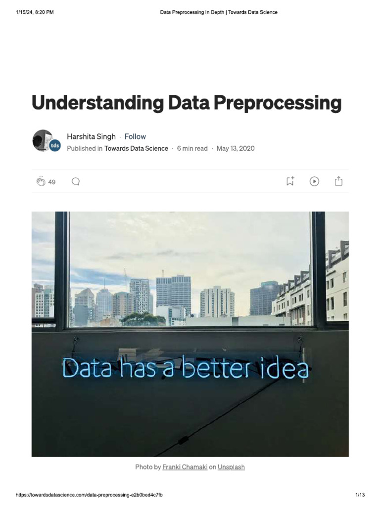 Data Preprocessing | PDF