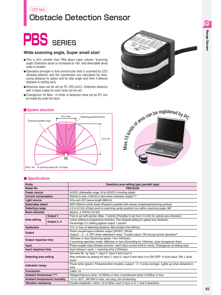 PBS-03JN_Obstacle Detection Sensor | PDF
