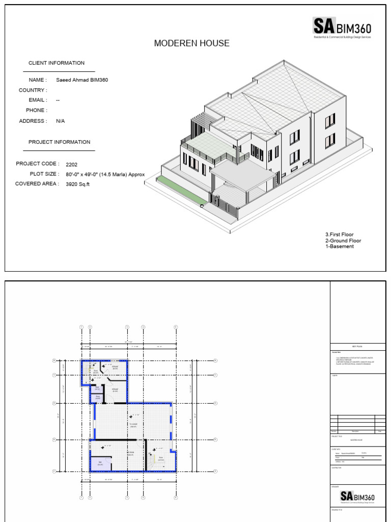 House Revit Model Size 80'-0 X 49'-0 | PDF | Buildings And Structures ...
