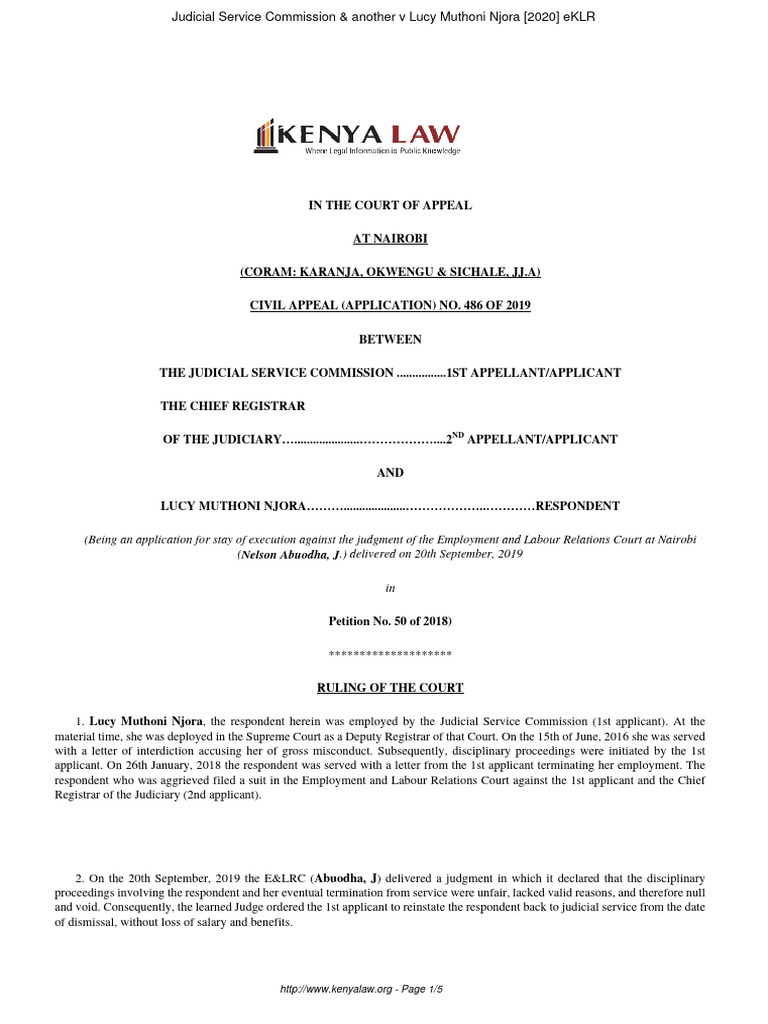 Civil Appeal Application 486 of 2019 | PDF | Judgment (Law) | Appeal