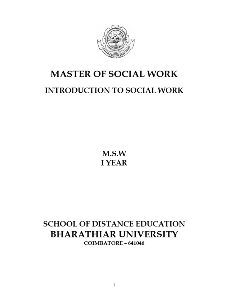 07AMASW21 - Introduction To Social Work | PDF | Social Work | Welfare