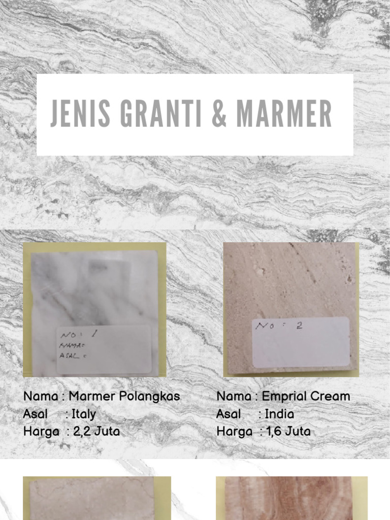 Jenis Granit & Marmer | PDF | Griya & Taman