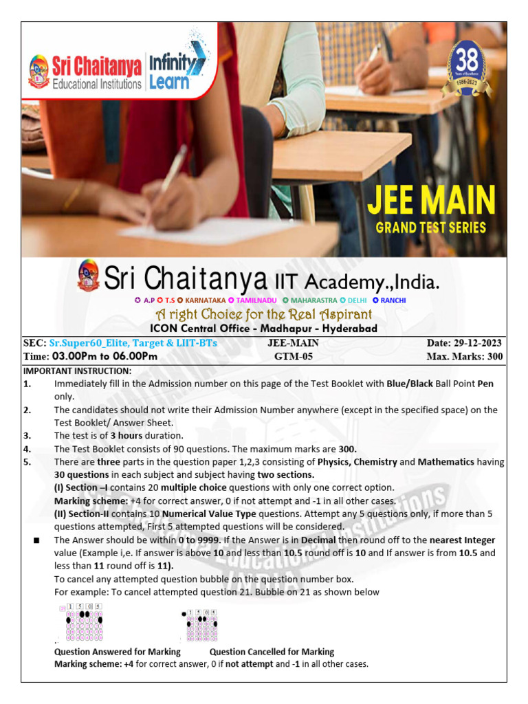 GTM 5 Srichaitanya 2023 | PDF | Cathode | Atoms