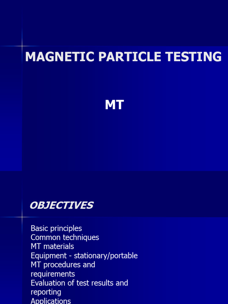 Introduction To NDT Magnetic Particle Testing | PDF | Magnetism ...