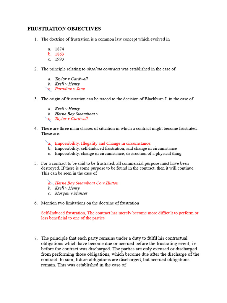 Frustration Objectives | PDF | Justice | Crime & Violence