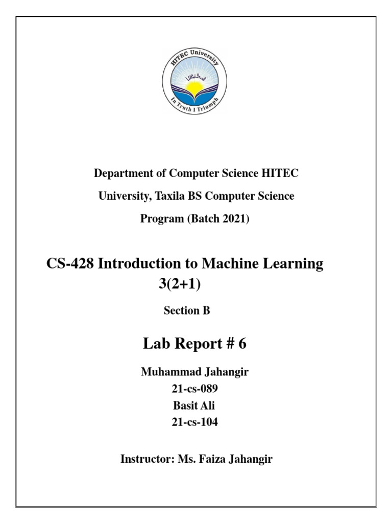 ML Lab 6 | Download Free PDF | Support Vector Machine | Deep Learning