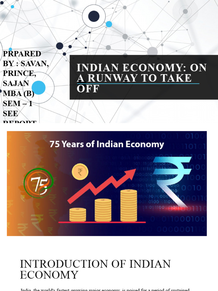 Indian Economy PPT See | PDF | Economy Of India | Economic Growth