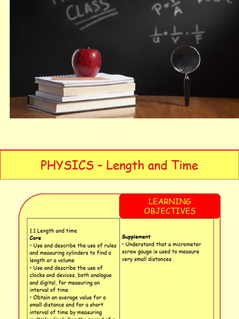 Physics 1 - Length and Time | PDF | Kilogram | International System Of ...