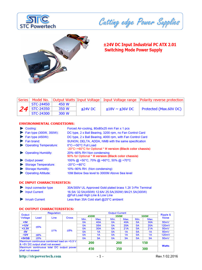 Specification 4UATX STC 24450 140mm | PDF | Power Supply | Power (Physics)