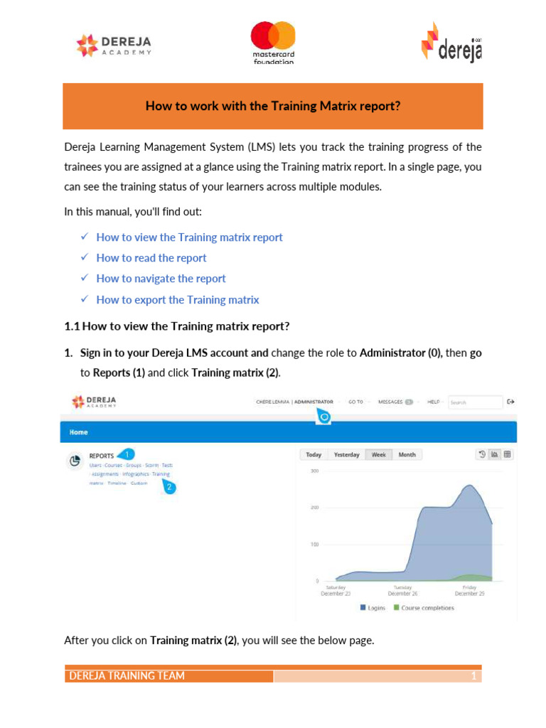 How To Work With The Training Matrix Report | PDF | Computing | Software