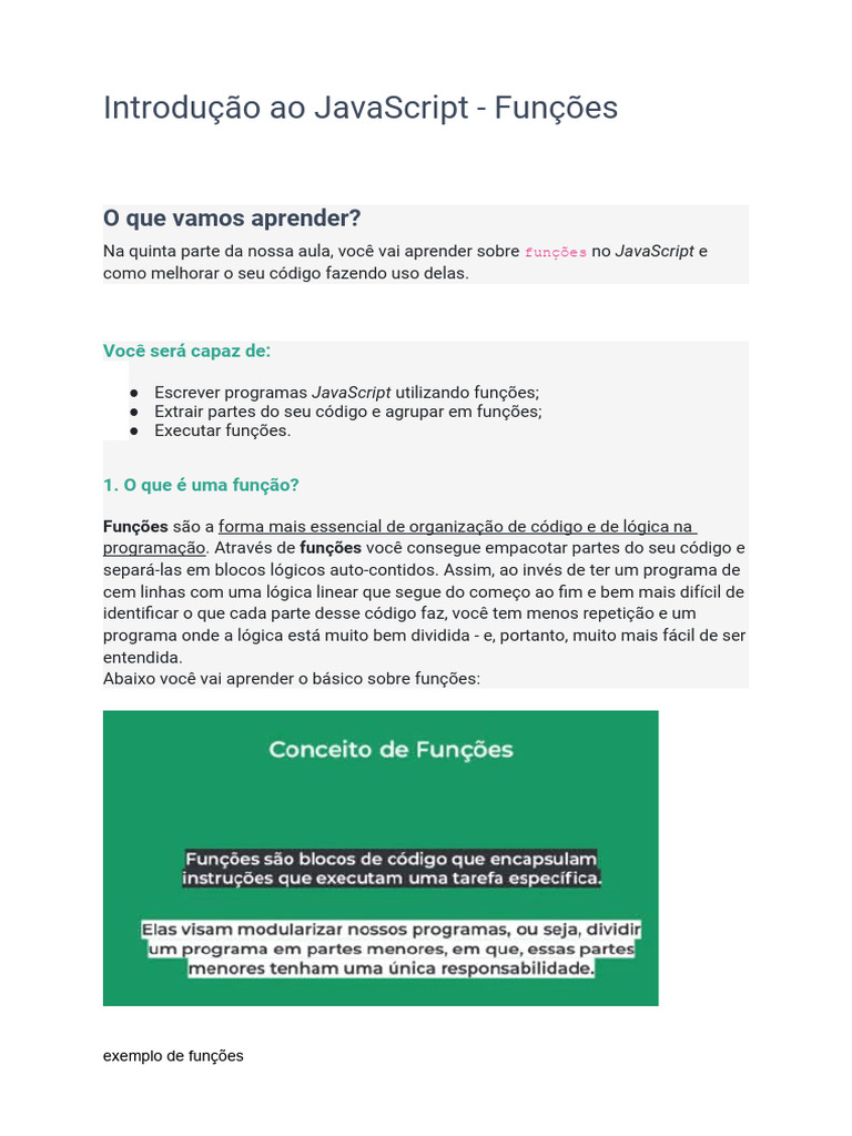 Introdução Ao Javascript Parte V Pdf Script Java Lógica 