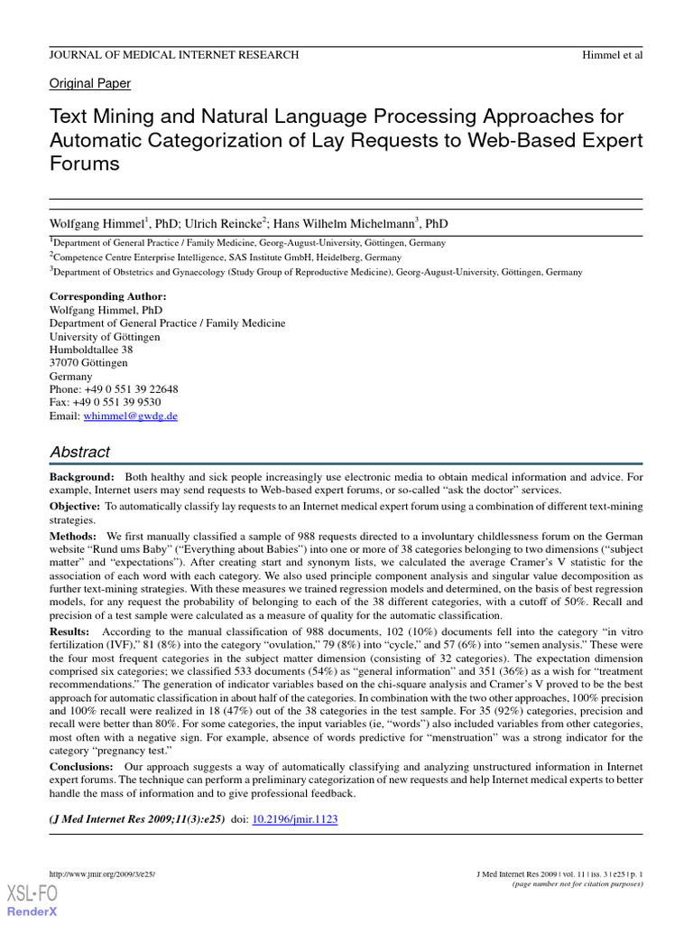 Text Mining and Natural Language Processing Approaches For Automatic ... Text Mining and Natural Language Processing Approaches For Automatic ...
