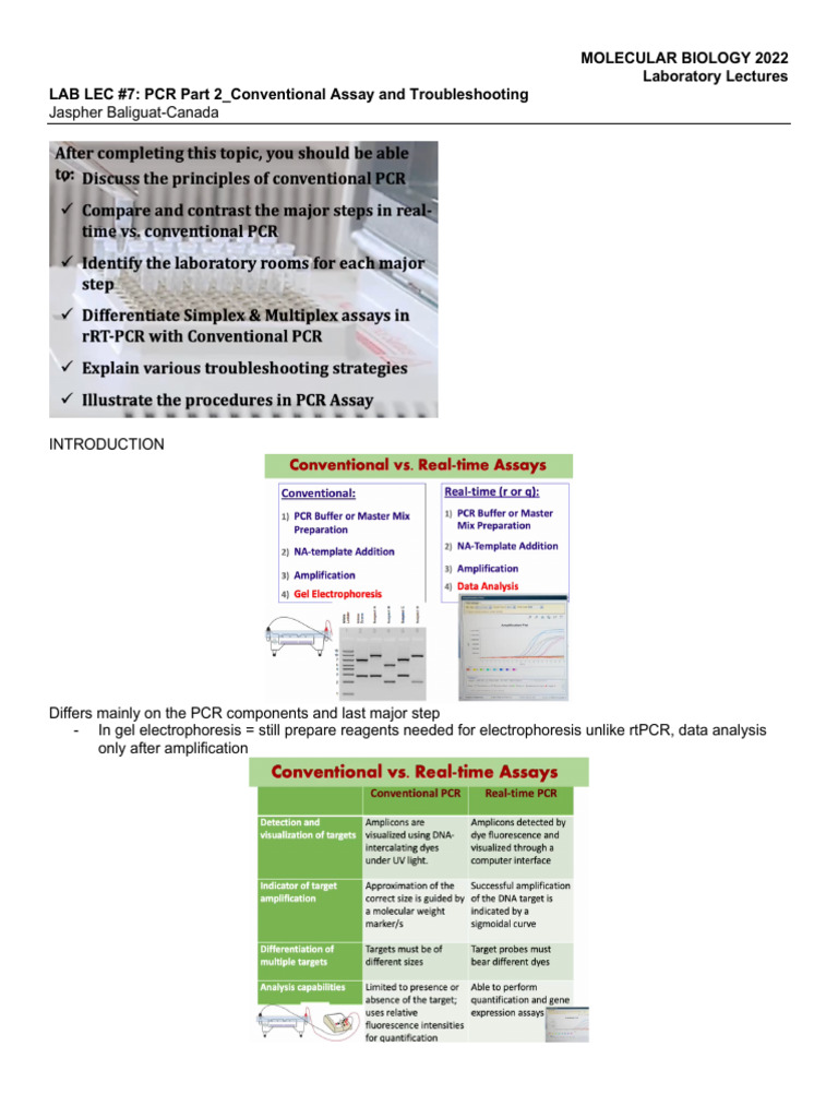 PCR Techniques and Troubleshooting Guide | PDF | Polymerase Chain ...