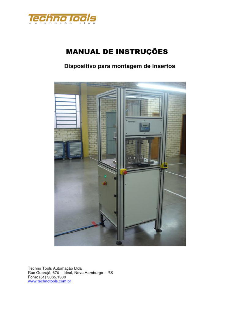 Manual em PDF Prensa | PDF | Controlador lógico programável | Máquinas