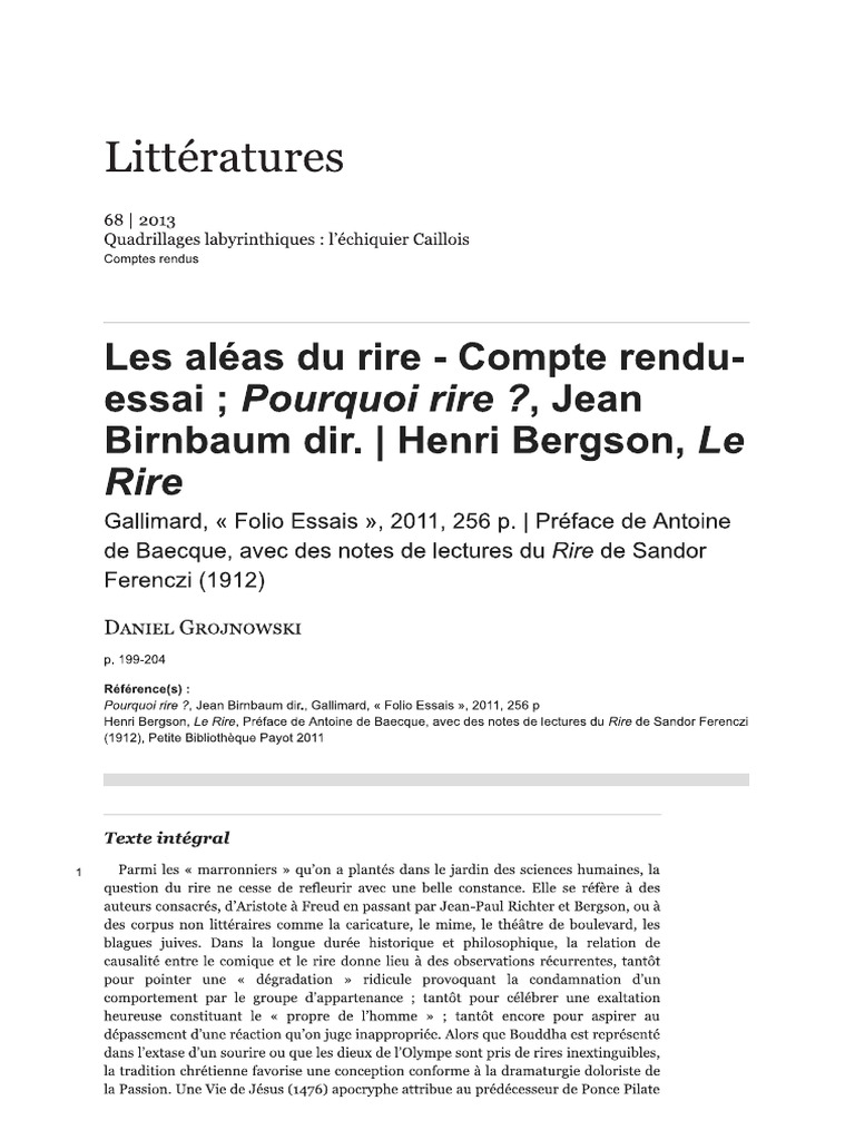Le Rire | PDF