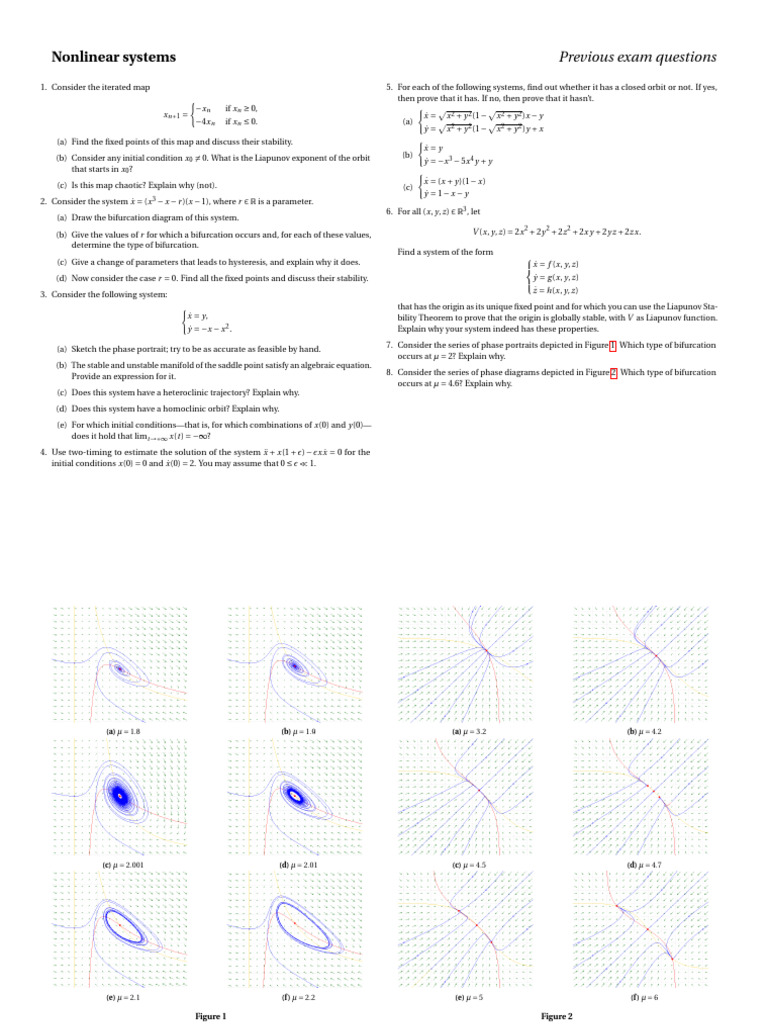 Sample Exam | PDF | Stability Theory | Theoretical Physics