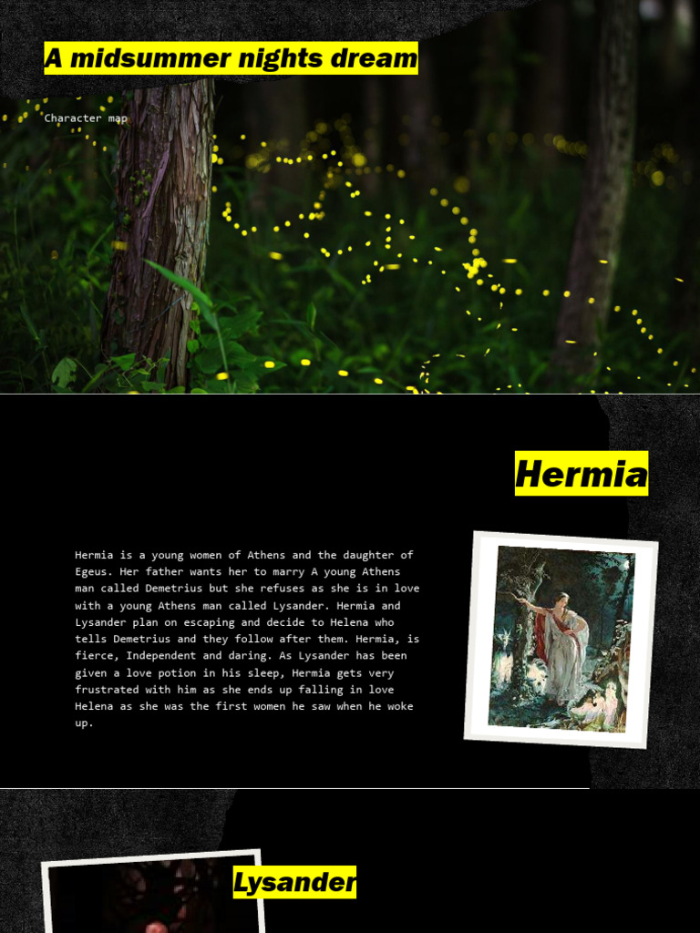 Character Map Amsnd | PDF | A Midsummer Night's Dream | Shakespearean ...