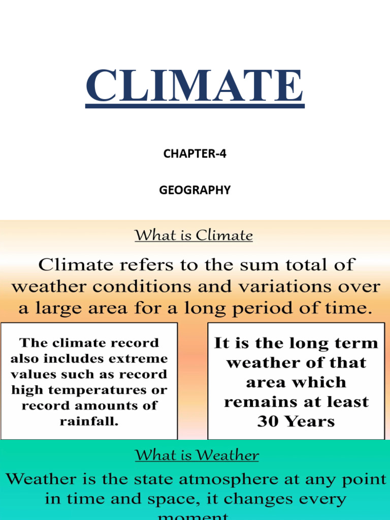 CLIMATE Class9 | PDF