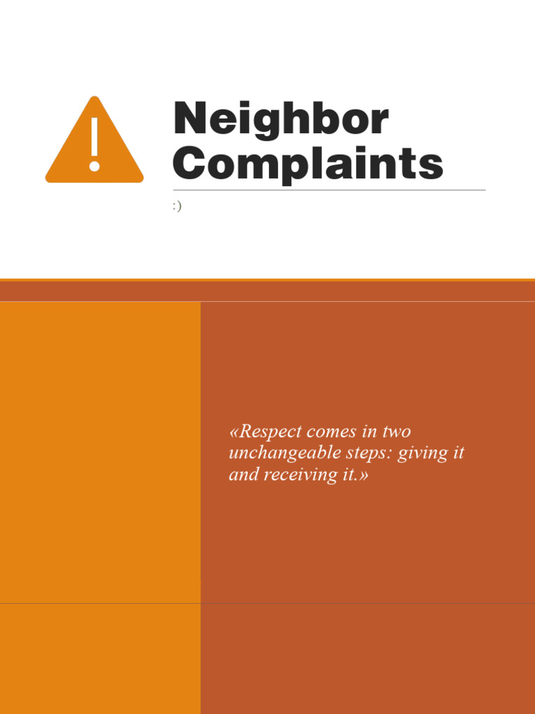 Neighbor Complaints | PDF | Home & Garden