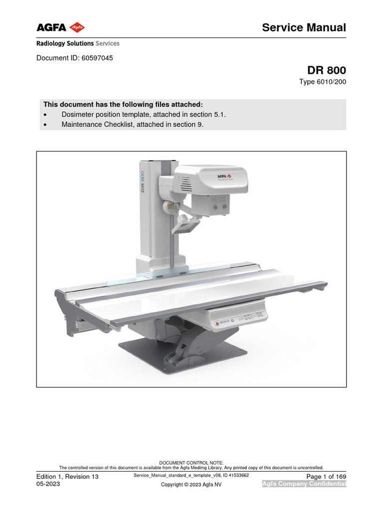 DR 800 - Service Manual | PDF | Radiography | Icon (Computing)