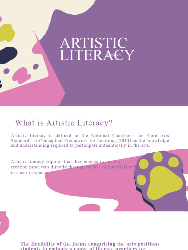 Artistic Literacy | PDF | Literacy | Learning