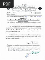 VTU Dec 2025/Jan 2026 Exam Timetable | PDF