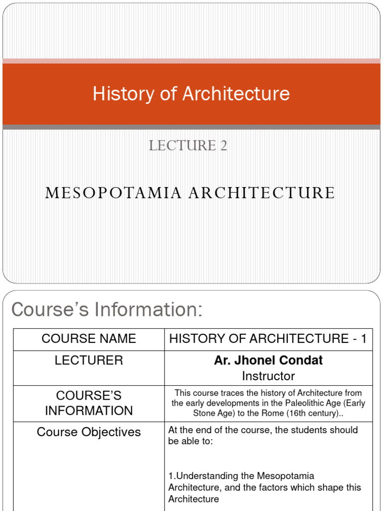 History of Architecture LECTURE 2 | PDF