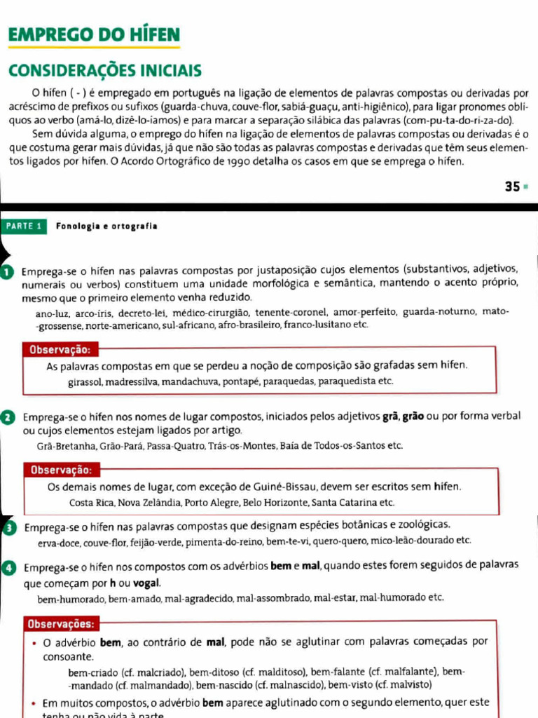 Uso Do Hifen | PDF