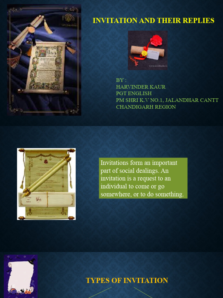 Invitation and Their Replies | PDF