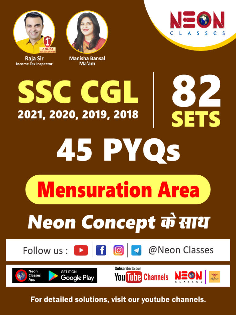 Mensuration Pyqs | PDF