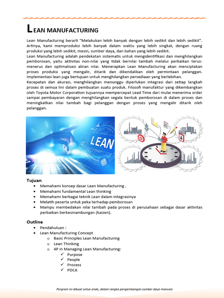 Brochure LEAN MANUFACTURING | PDF