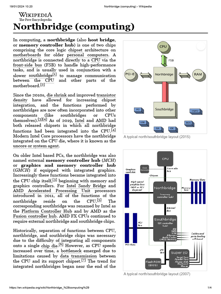 Northbridge (Computing) - Wikipedia | PDF | Integrated Circuit ...