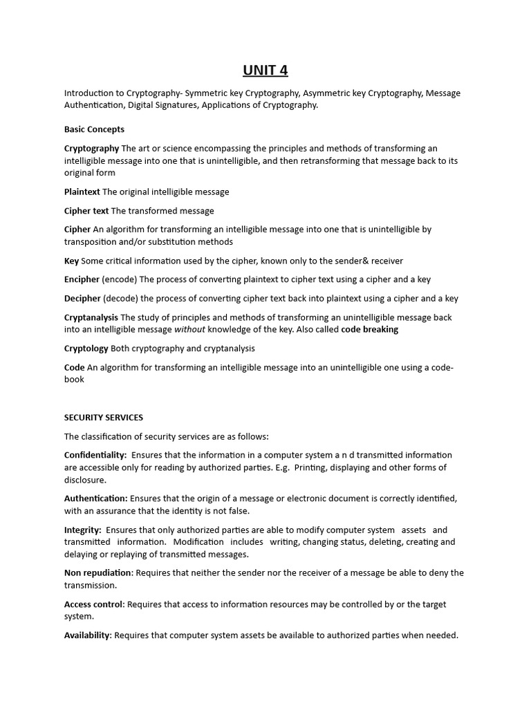 Unit 4 | PDF | Cryptography | Public Key Cryptography