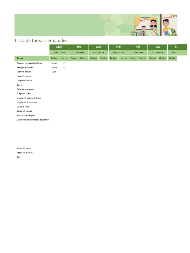 Programación Semanal de Tareas Premium | PDF