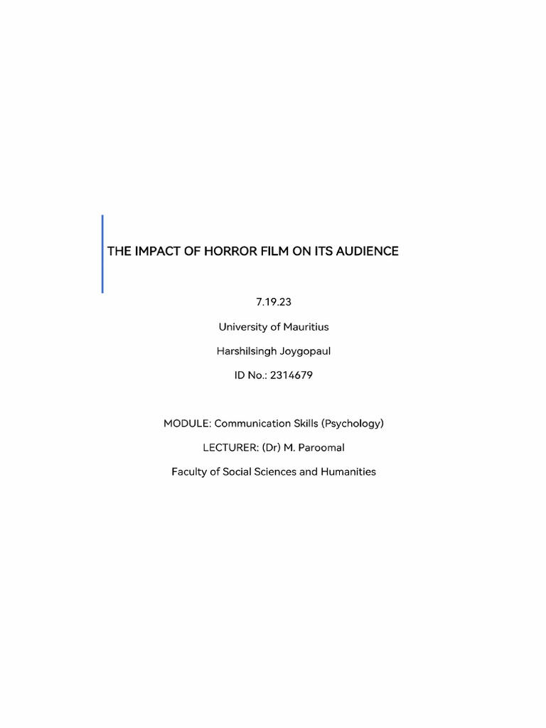 Slasher Movies | PDF