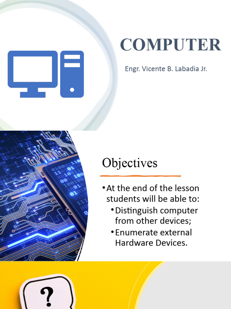 Overview of External Computer Hardware | PDF | Computer Hardware | Input/Output